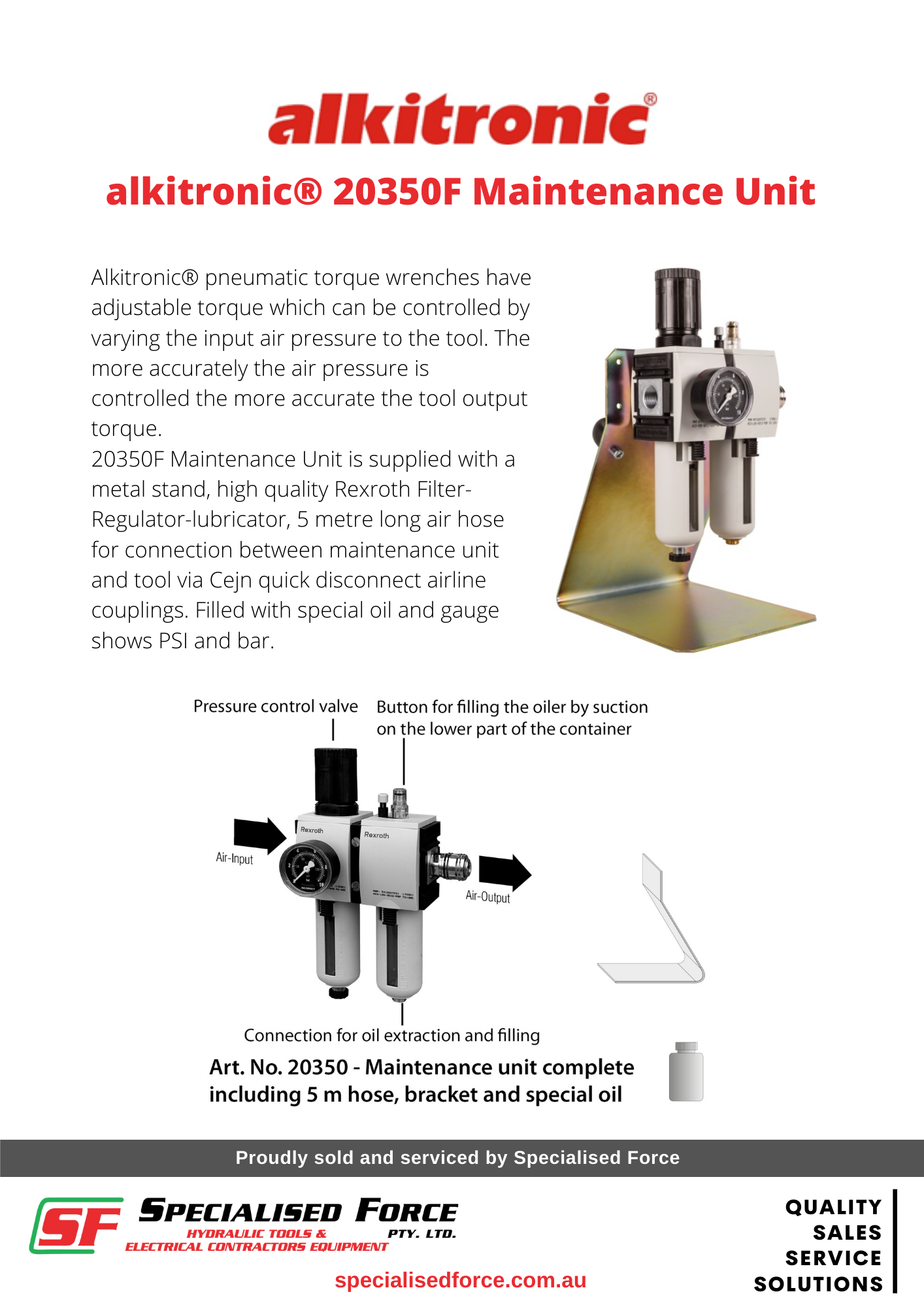 alkitronic® 20350F Maintenance Unit | Specialised Force
